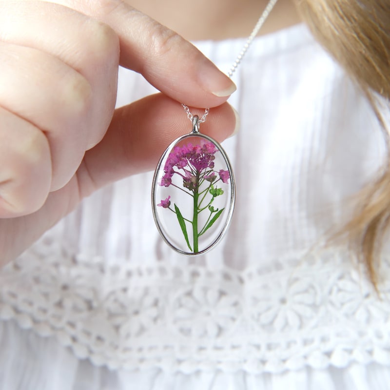 Bright Pink Necklace - Etsy