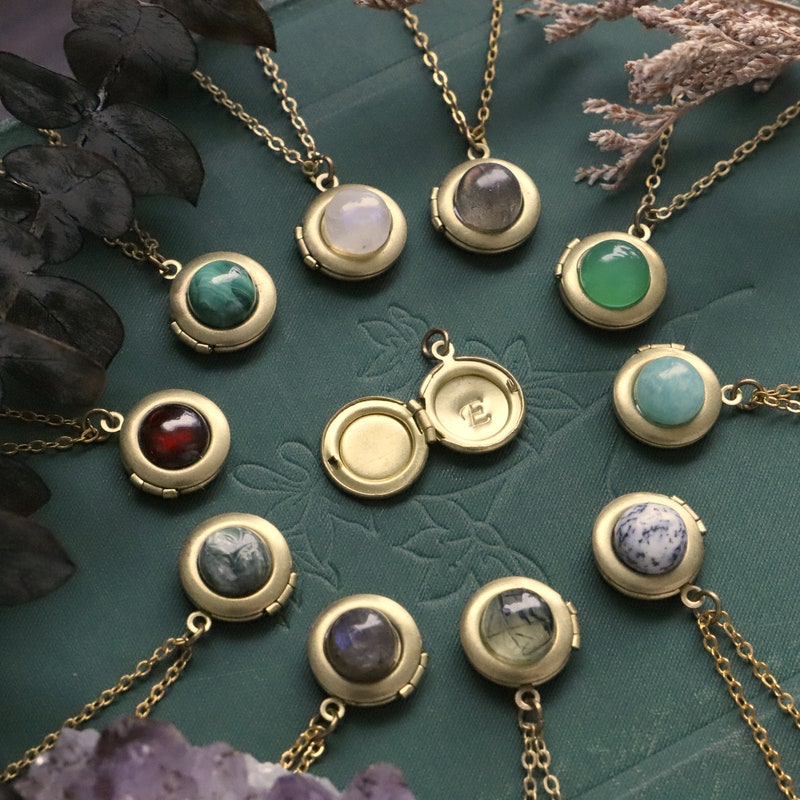 Moonstone Locket - Etsy