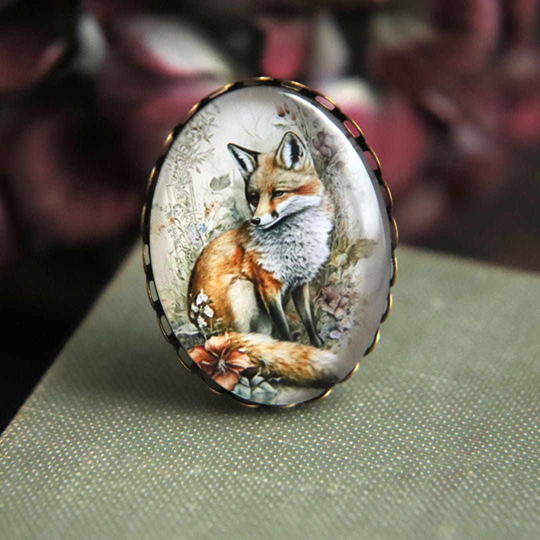 Fox Pin, Fox Badge, Vintage Brooches for Women, Autumn Brooch, Animal ...