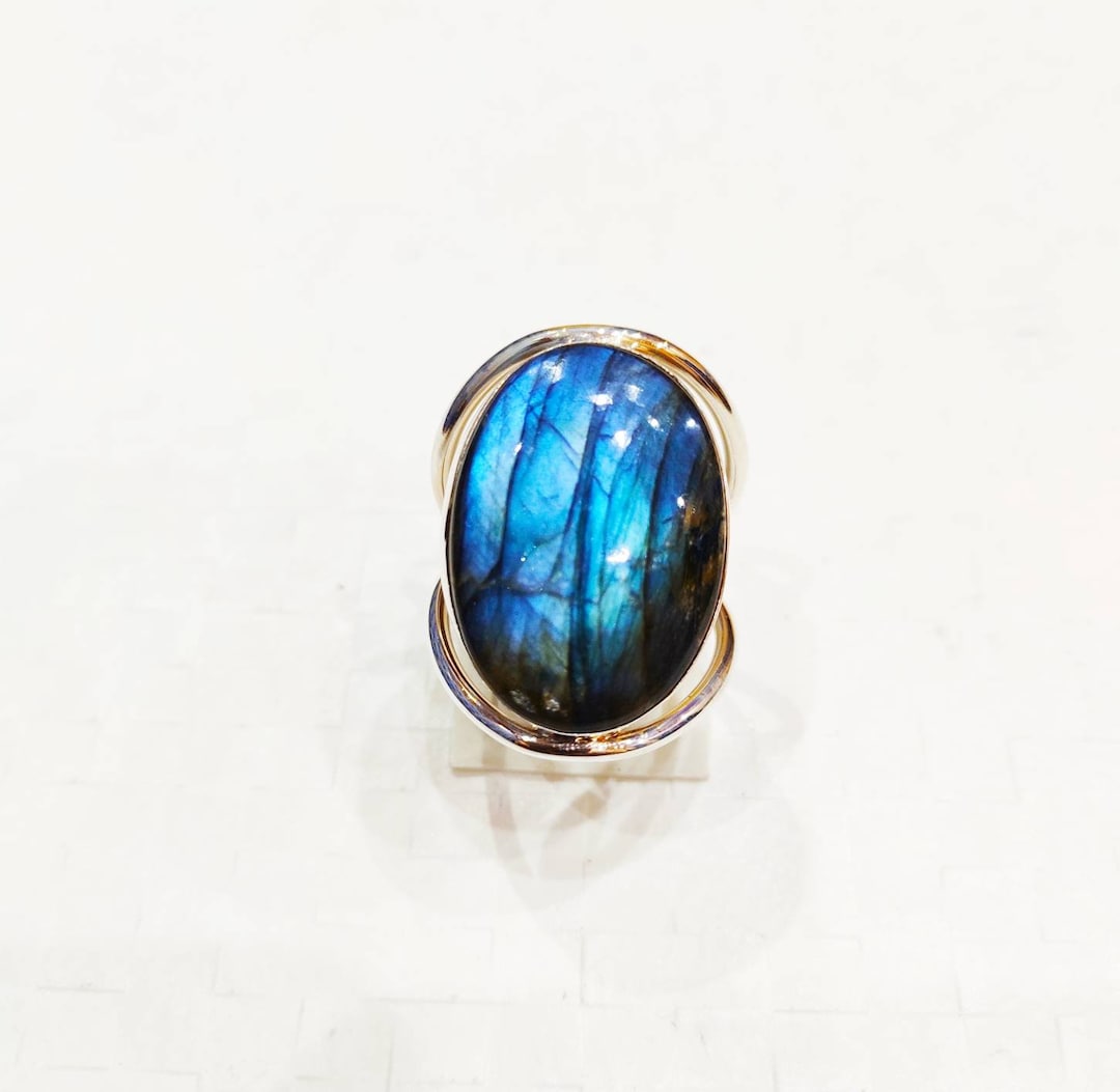 Blue Fleshy High Quality Cabochon Oval Shape Very Nicely Design 925 ...
