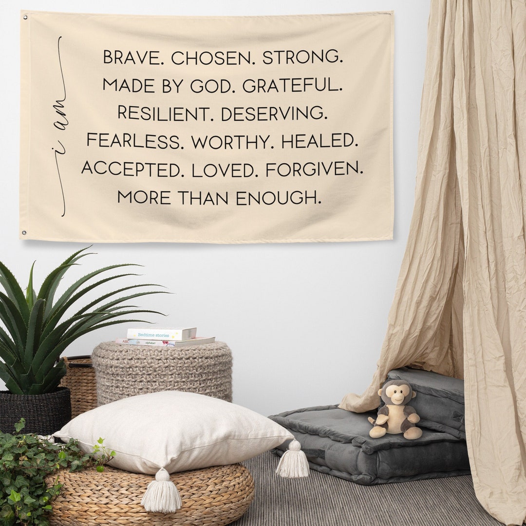 I Am Brave Banner for Girl Room Wall Decor I Am Brave Flag for Kid Room ...