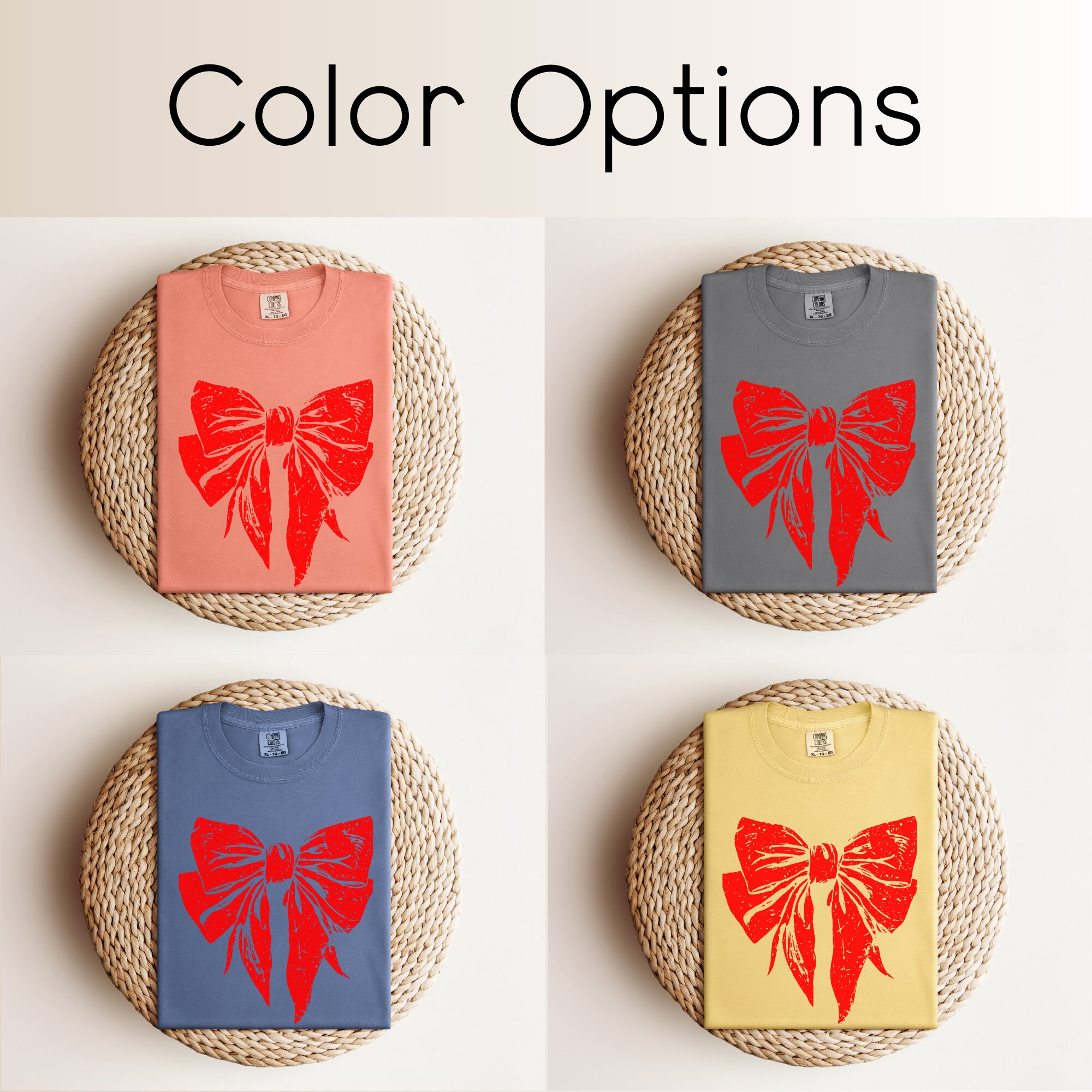 Comfort Color Coquette Big Red Bow Shirt for Mothers Day Gift Crewneck ...