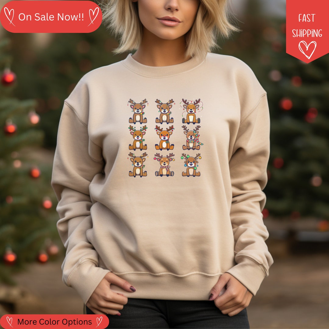 Reindeer Sweatshirt, Rudolphs the Red Nosed Reindeer Sweatshirt ...