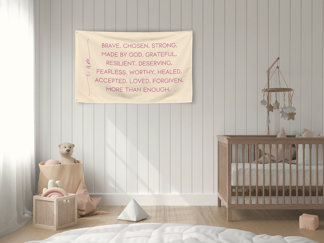 I Am Brave Banner for Girl Room Wall Decor I Am Brave Flag for Kid Room ...