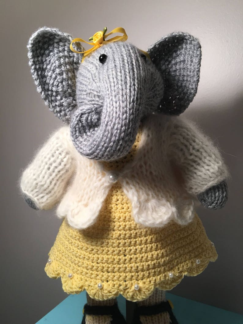 Adorable Knitted Elephant - Etsy
