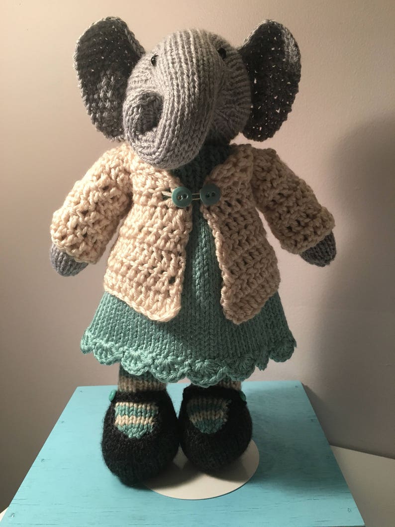Adorable Knitted Elephant - Etsy