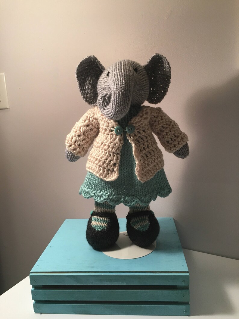 Adorable Knitted Elephant - Etsy