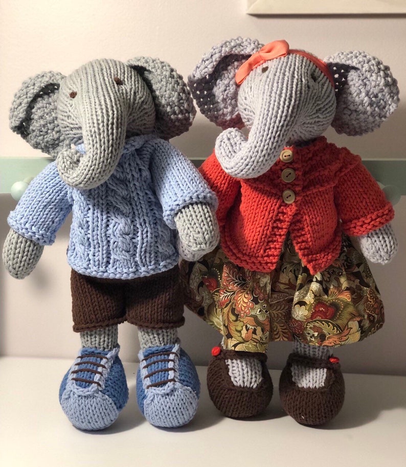 Adorable Knitted Elephant - Etsy