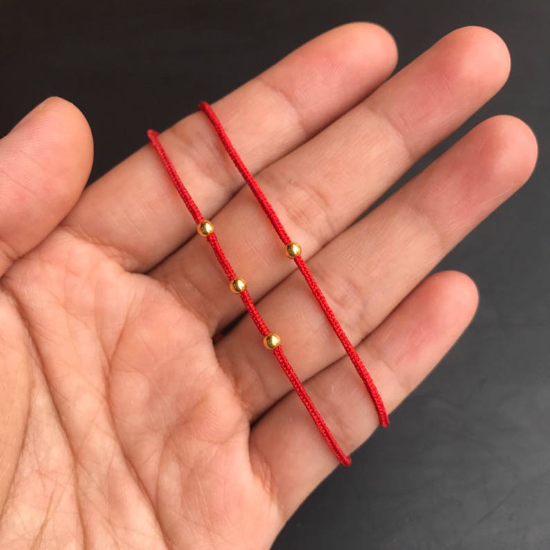 Fate Classic 24k Pure Gold Fate Bracelet Thinnest Red String - Etsy