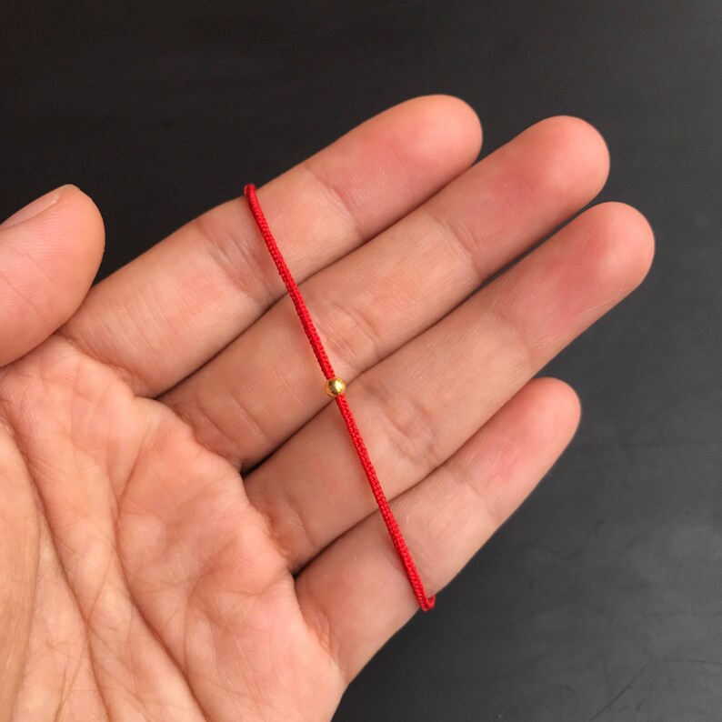 Fate Classic 24k Pure Gold Fate Bracelet Thinnest Red String - Etsy