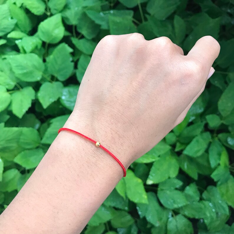 Fate Classic 24k Pure Gold Fate Bracelet Thinnest Red String - Etsy