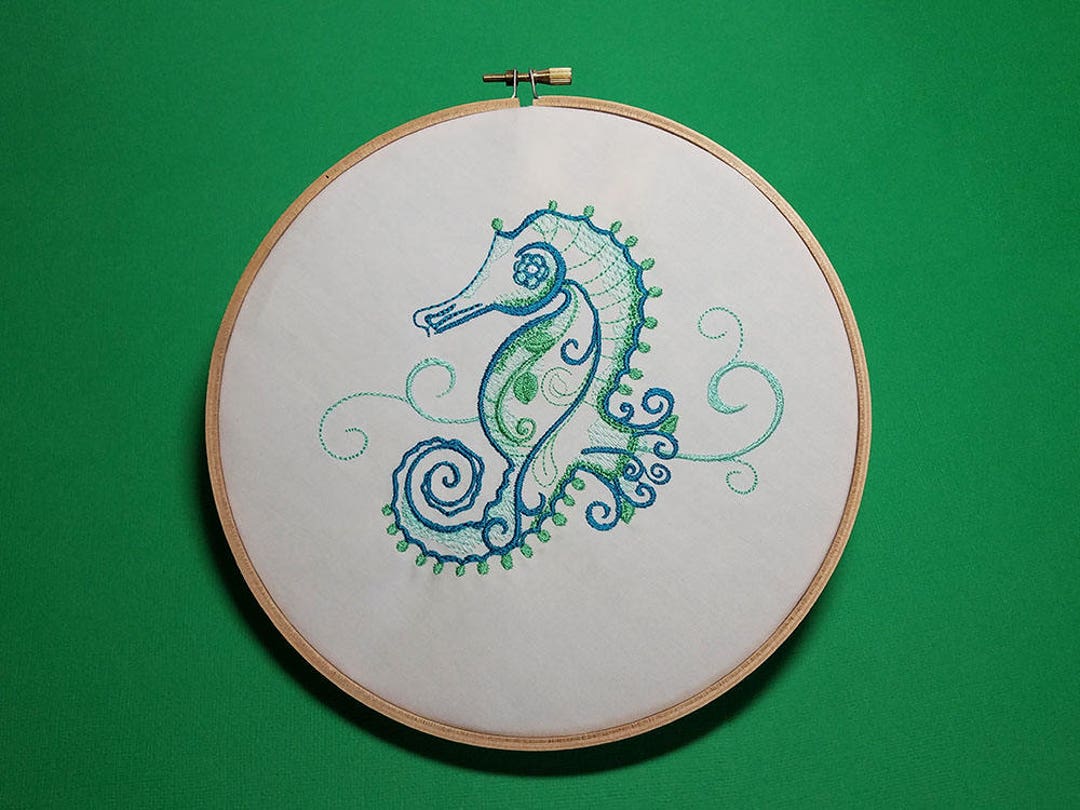 SEAHORSE EMBROIDERY - Machine Embroidery Design - Etsy