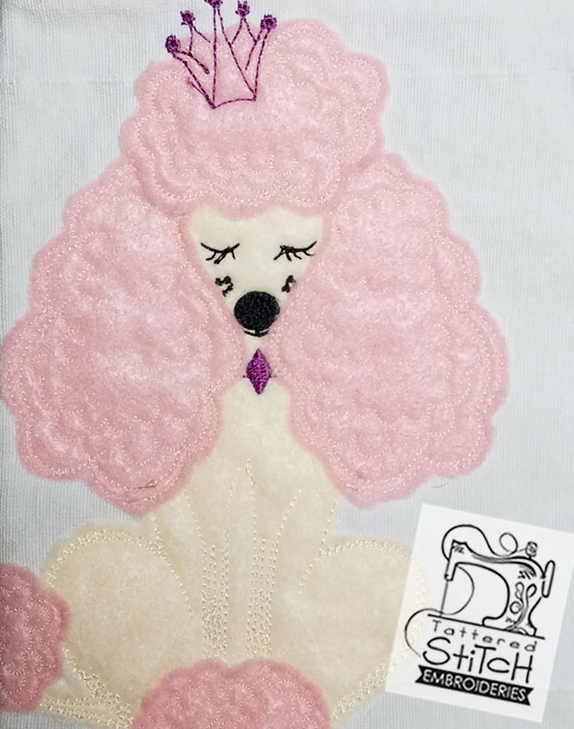 POODLE EMBROIDERY APPLIQUE Machine Embroidery Design. - Etsy