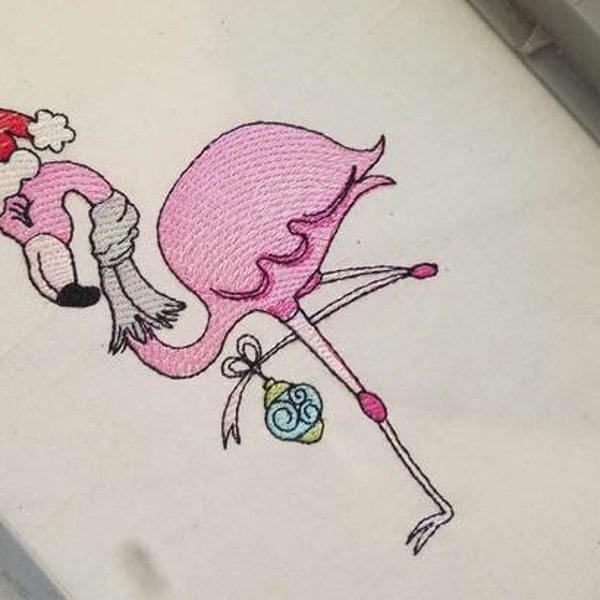 Flamingo Embroidery - Etsy