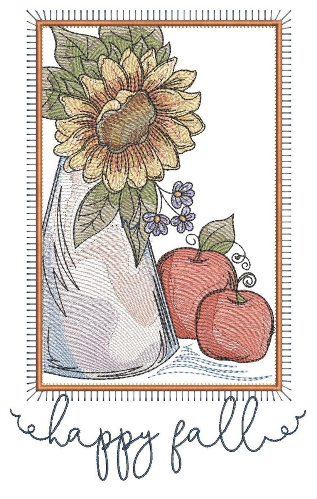 HAPPY FALL APPLIQUE - Sewing, Crafting, Embroidery, Gifting ...
