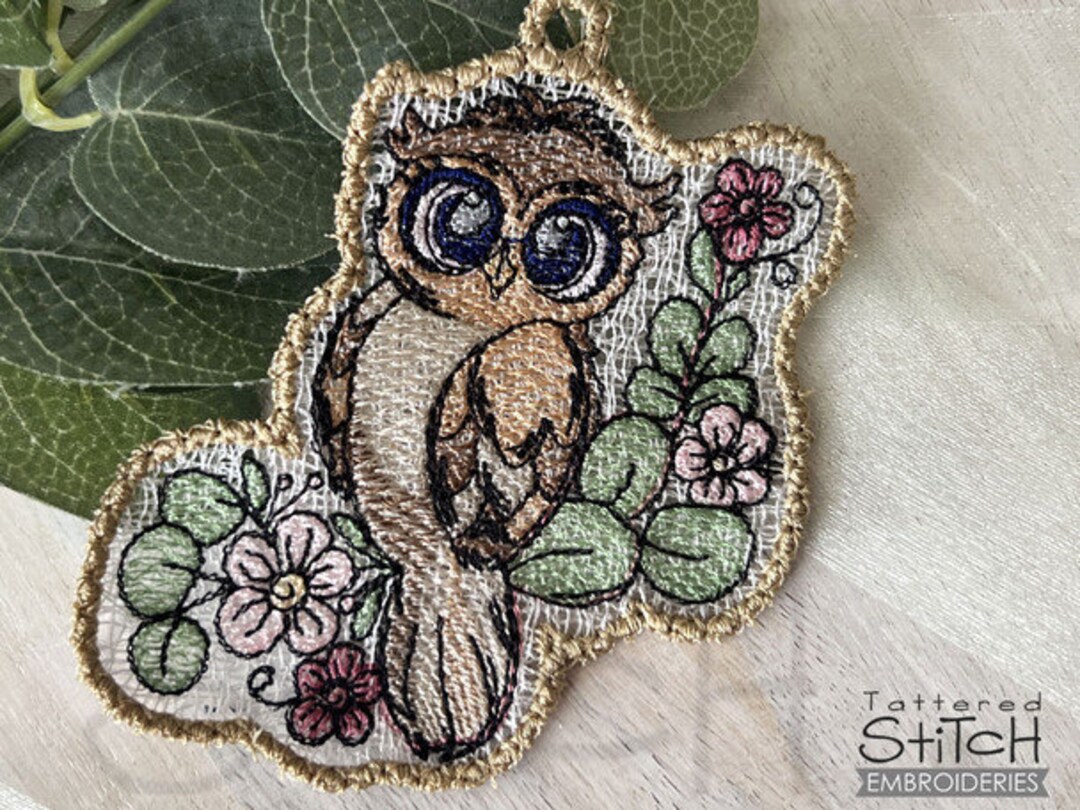 JANUARY Birds of the Month FSL - Owls - EMBROIDERY - Owls, Floral, Lace ...