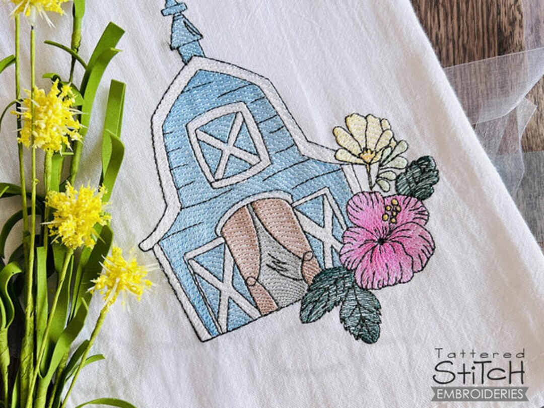 BARN/SHED - Embroidery - Barns, Farm, Farm Embroidery, Barns, Shed ...