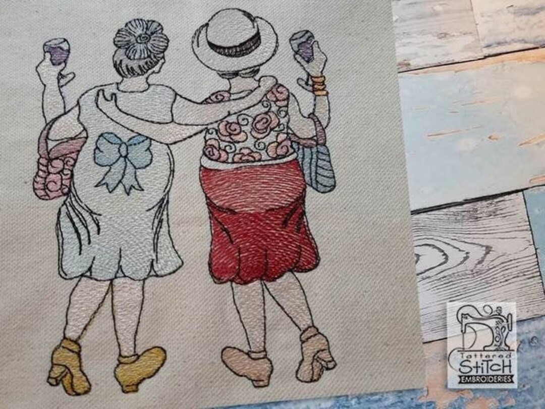 FRIENDS FOREVER EMBROIDERY - Fits a 4x4", 5x7" & 8x8" Hoop - Machine ...