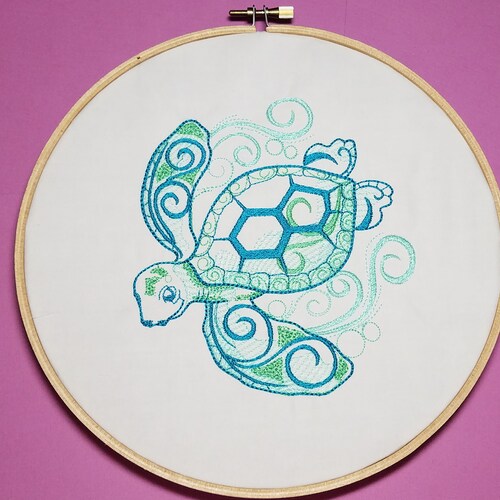 Sea Turtle Border Machine Embroidery Design Sea Turtles - Etsy