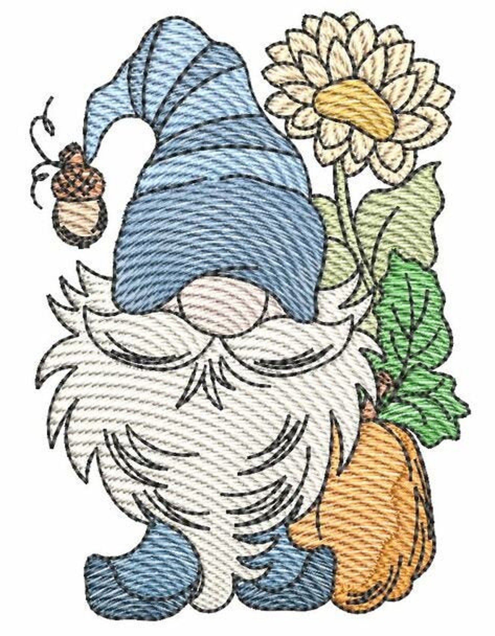 May GNOME EMBROIDERY 2 SUNFLOWER Gnomes Month of May - Etsy