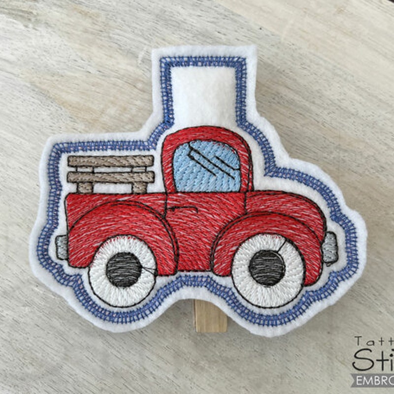 Red Truck Embroidery - Etsy