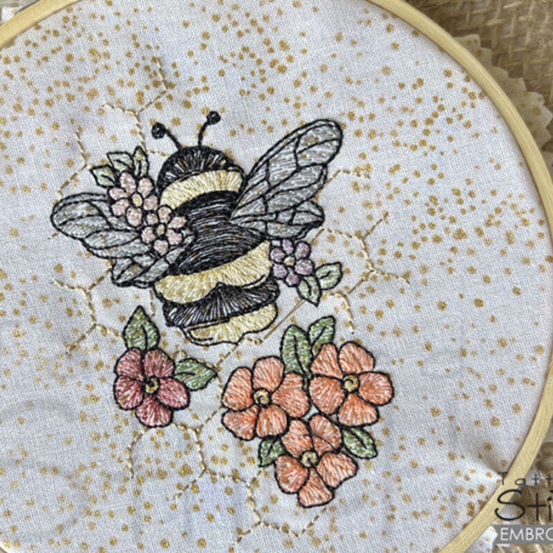 Bee Embroidery - Etsy