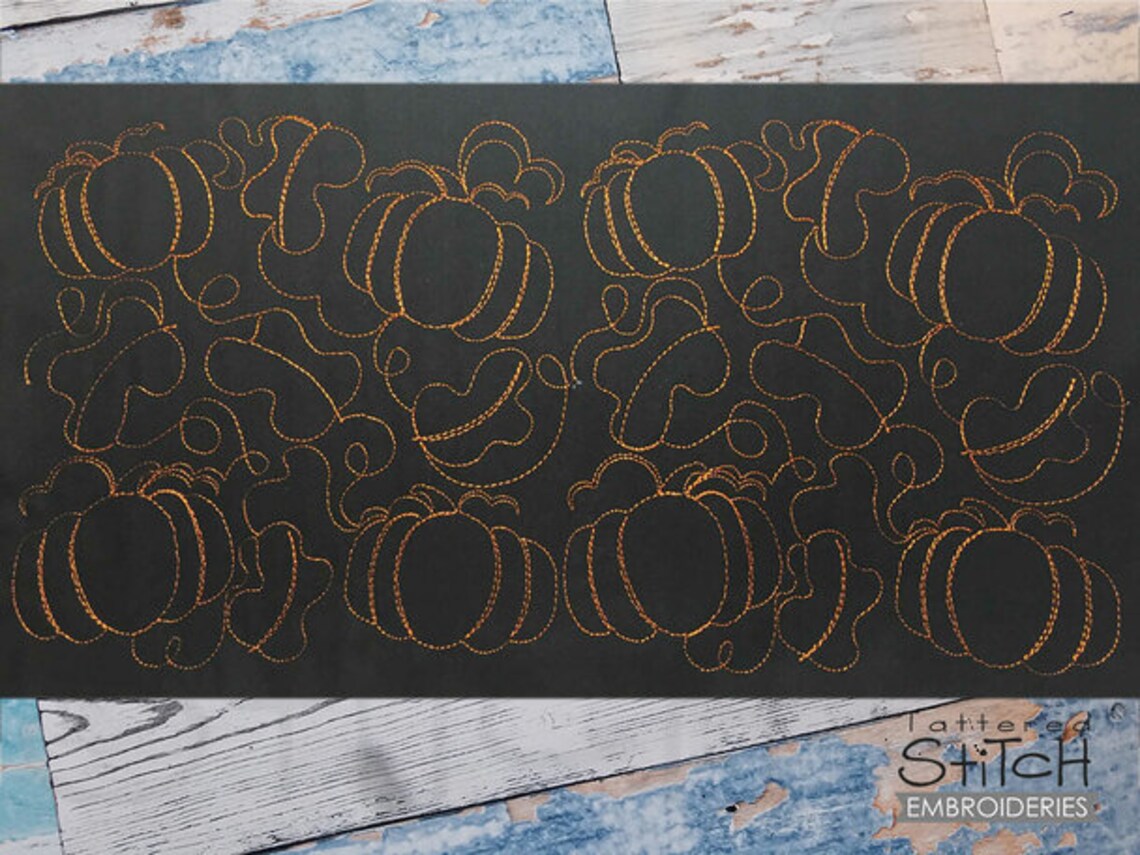 PUMPKINS EDGE to Edge QUILT Block Fits a 4x4 - Etsy
