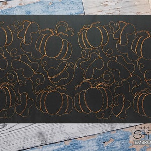 PUMPKINS EDGE to Edge QUILT Block - Fits a 4x4", 5x5" 6x6", 7x7", 8x8 ...