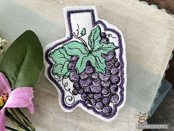 GRAPES Clothespin Magnet EMBROIDERY Magnet Fruits Grapes - Etsy