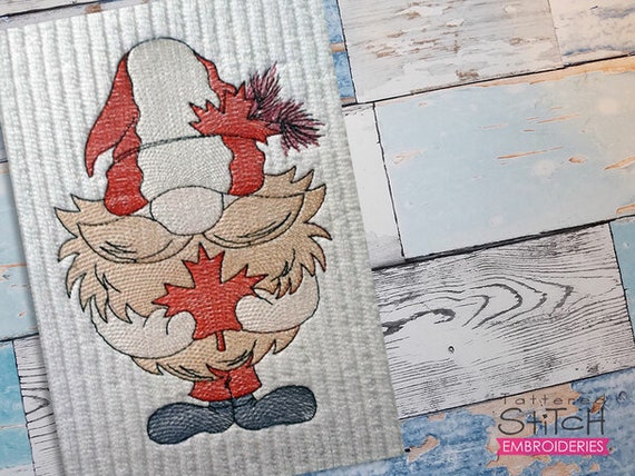 CANADIAN GNOME EMBROIDERY Canada Canadian Gnomes Gnome - Etsy