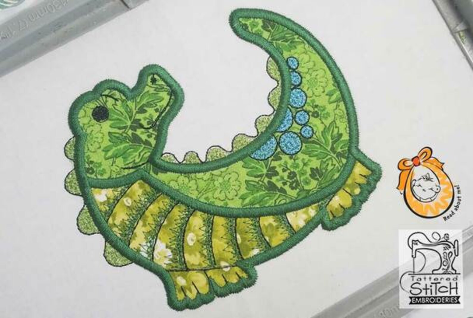 Baby Alligator Applique - Fits a 4x4 and 5x7" Hoop - Instant ...