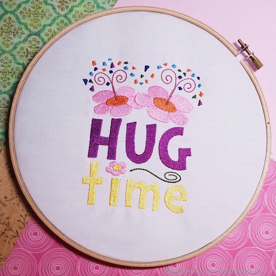 Hug Time - Machine Embroidery Design - Etsy