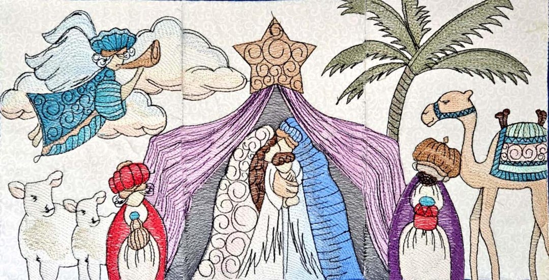 3-PANEL NATIVITY - Sewing, Crafting, Embroidery, Gifting - Downloadable ...
