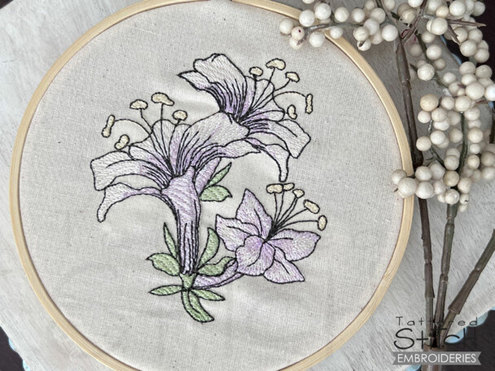 JUNE HONEYSUCKLE Birth Month Flowers Embroidery BUNDLE - Etsy