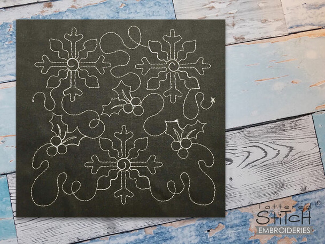 WINTER SNOWFLAKES Edge to Edge QUILT Block Fits a 4x4 - Etsy