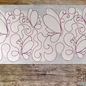 BUTTERFLY Edge to Edge QUILT Block - Floral Embroidery, Summer ...