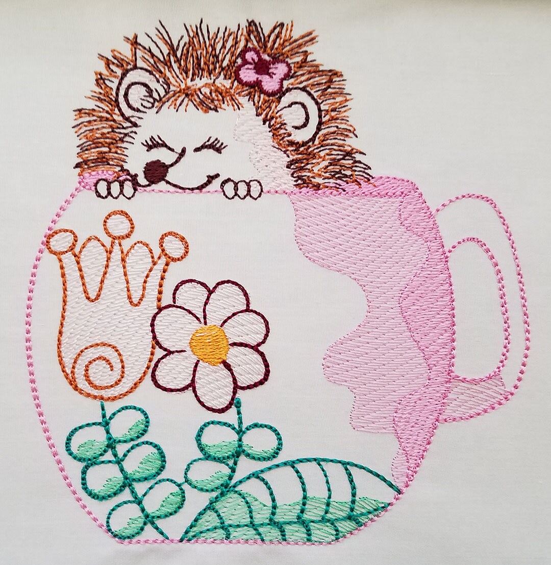 Happy Hedgehog - Machine Embroidery Design - Etsy