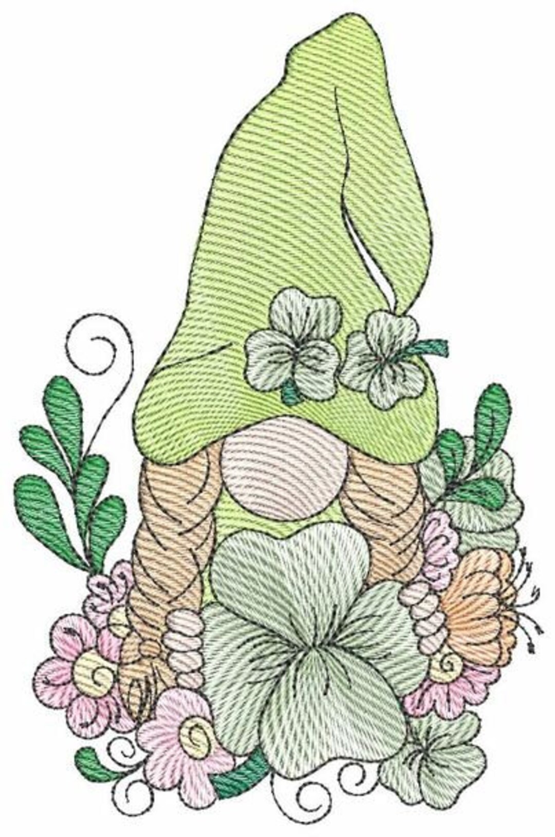 March Gnome 2 - Fits a 4x4", 5x7" & 6x10" Hoop - Machine Embroidery ...