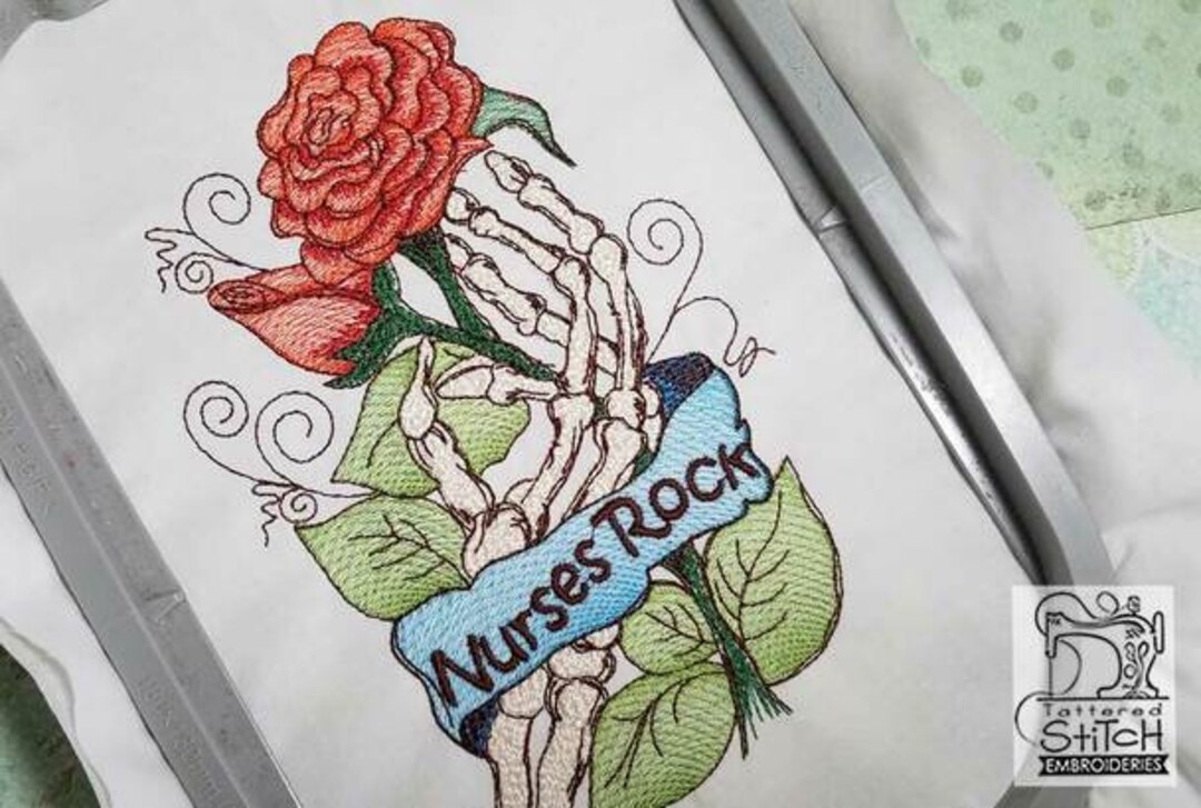 Nurses Rock Fits a 5x7 and 6x11" Hoop - Instant Downloadable Machine ...