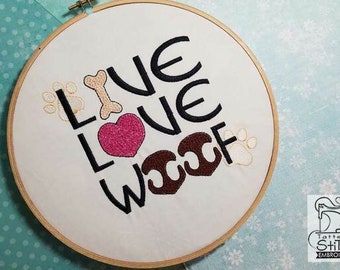 Live Love Woof Word Art Stencil STCL1895 by Studior12 - Etsy