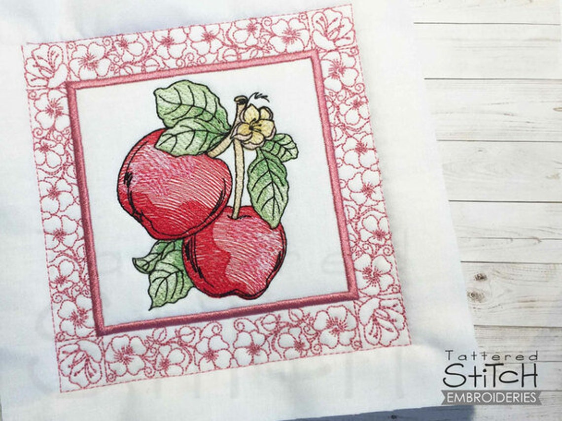 APPLES QUILT BLOCK Fruitapples Apple Quilt Block Fits | Etsy