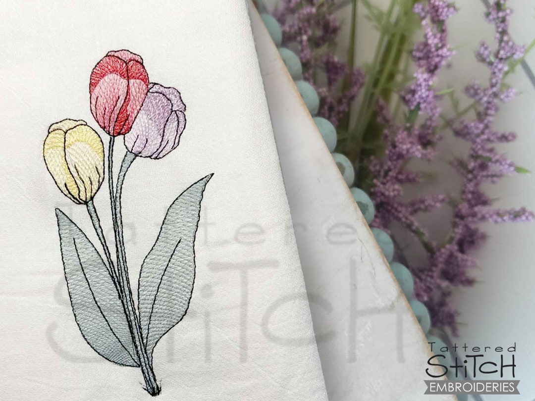 Tulips - Sewing, Crafting, Embroidery, Gifting - Downloadable Machine ...