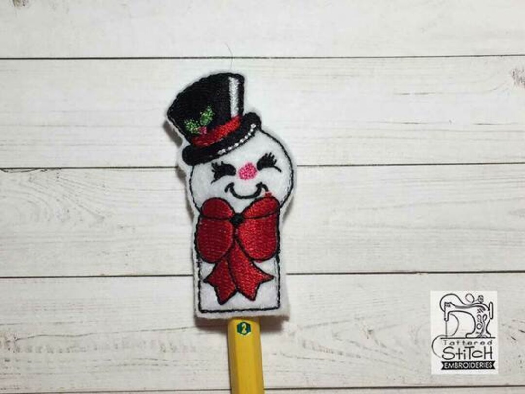 Snowman Finger Puppet - Fits a 4x4" Hoop - Machine Embroidery Designs ...