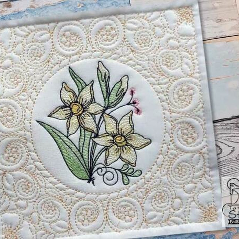 Daffodil Quilt Block - Etsy
