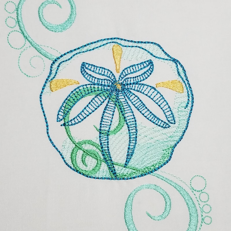 Sand Dollar Embroidery - Etsy
