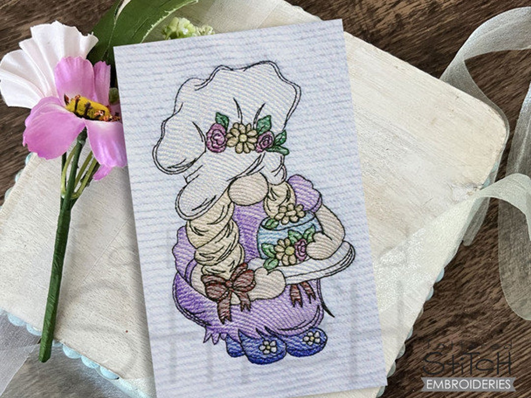 GNOME With CAKE - Embroidery - Baking, Baking Gnome, Cakes, Celebration ...