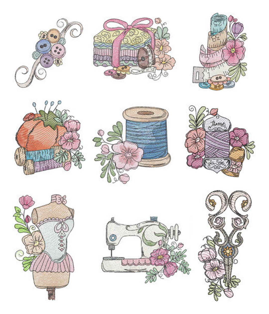 SEWING NOTIONS Bundle Embroidery - Notions, Crafting, Embroidery ...