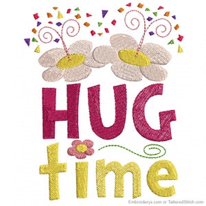 Hug Time - Machine Embroidery Design - Etsy