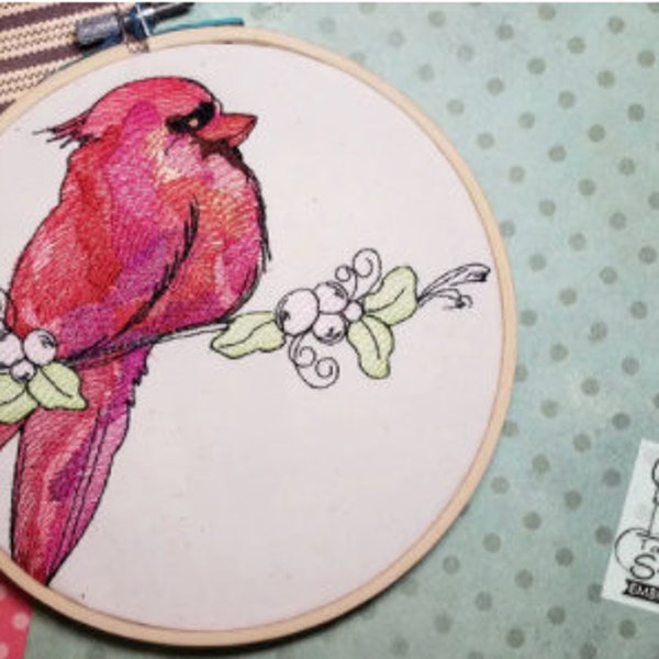 Cardinal Embroidery - Etsy