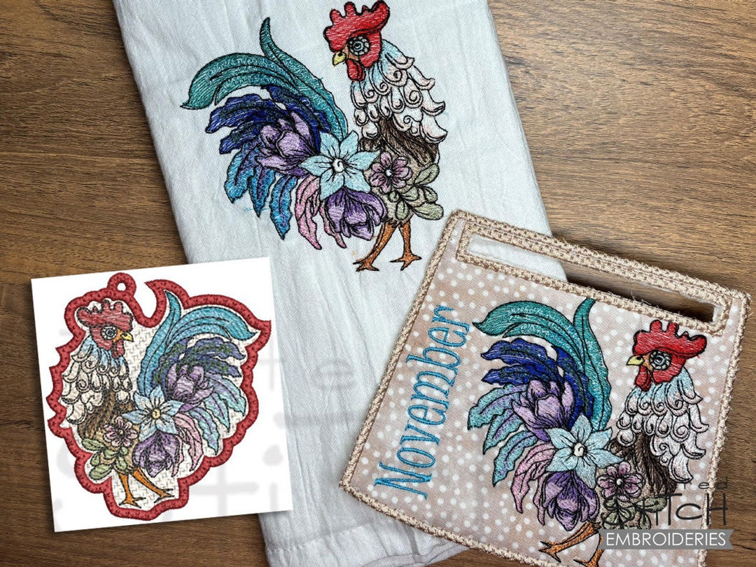 BIRD OF THE Month - November Rooster Bundle - Sewing, Crafting ...